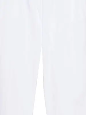 D.exterior Elastic Waist Wide Leg Cropped Pants