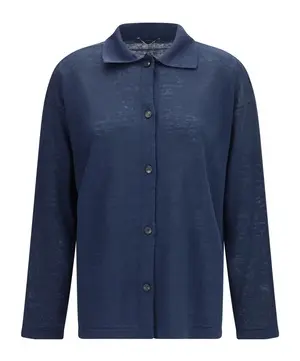 Max Mara Collared Buttoned Cardigan - Blue