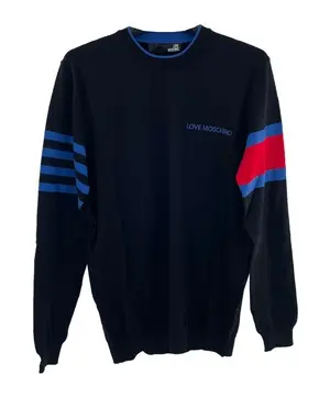 Moschino Long-sleeved Sweater With Striped Sleeves
