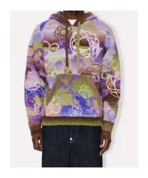 Kenzo X Futura 2000 Mixed Wool Knitted Hoodie - Multicolor