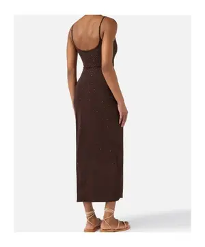 MC2 SAINT BARTH Evy Rhinestone Midi Dress - Red