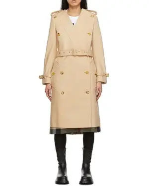 Burberry Double-breasted Trench Coat - Light Brown