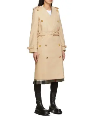 Burberry Double-breasted Trench Coat - Light Brown