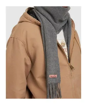 Acne Studios Fringed Scarf - Grey