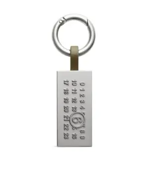 MAISON MARGIELA Numeric Logo Keyring - Gray