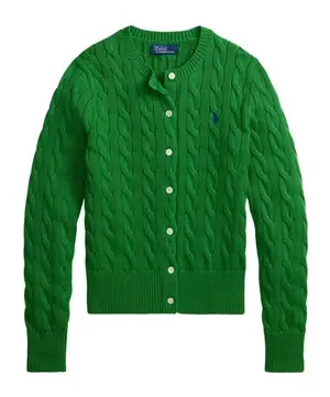 Polo Ralph Lauren Cable Knit Buttoned Cardigan - Green
