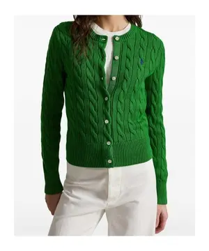 Polo Ralph Lauren Cable Knit Buttoned Cardigan - Green