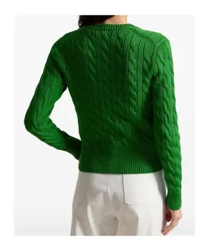 Polo Ralph Lauren Cable Knit Buttoned Cardigan - Green