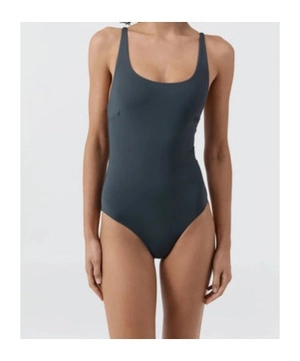 ST. AGNI Sleeveless One-piece Swimsuit - Graphite