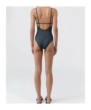 ST. AGNI Sleeveless One-piece Swimsuit - Graphite
