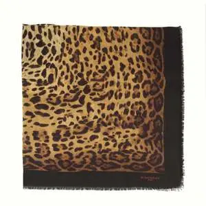 Givenchy Animal Print Square Scarf