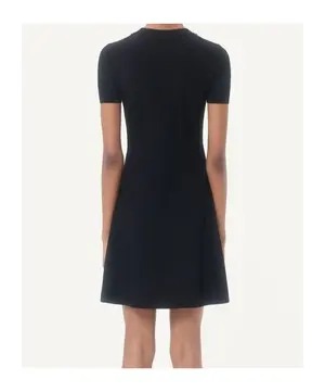 Valentino Garavani Embellished Tie-neck Dress With Rhinestone Embroidery