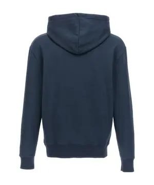 Maison Kitsuné Bold Fox Head Patch Drawstring Hoodie - Blue