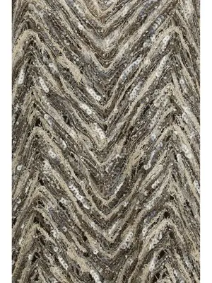 Brunello Cucinelli Chevron Embellished Mini Dress - Brown