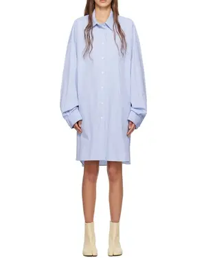 MAISON MARGIELA Striped Button-up Oversized Shirt