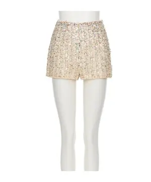Valentino Garavani Sequined Cropped Shorts