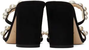 JIMMY CHOO Amara 85mm Embellished Pearl Sandals