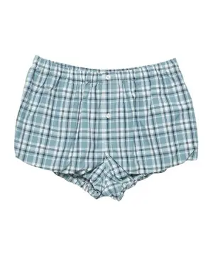 Acne Studios Plaid Bubble Shorts - Blue/white
