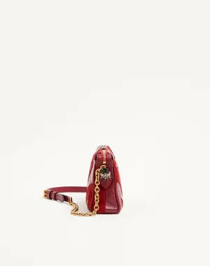 Valentino Garavani Panthea Chevron Patterned Small Shoulder Bag - Red