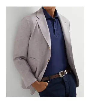 Brunello Cucinelli Long Sleeve Blazer - Gray