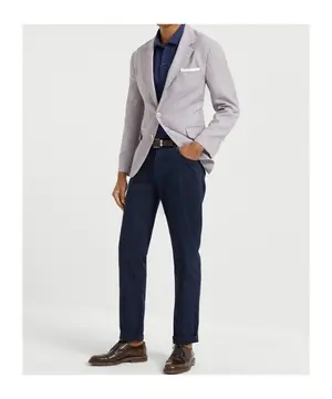 Brunello Cucinelli Long Sleeve Blazer - Gray
