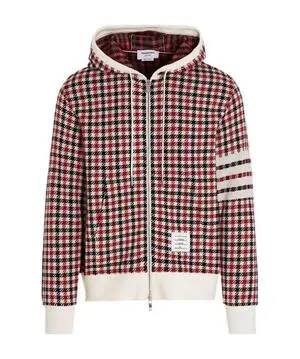 Thom Browne 4-bar Checkered Hoodie - Multi-color