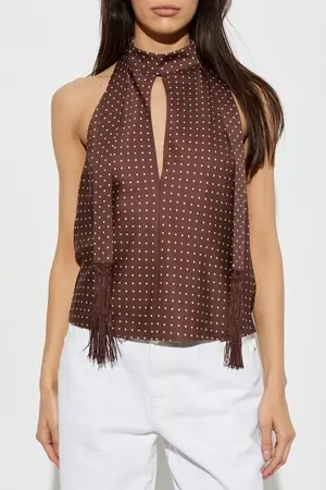 Posse Phoebe Polka-dot Halter Top - No