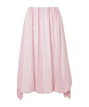 Posse Rosie Striped Midi Skirt - Pink