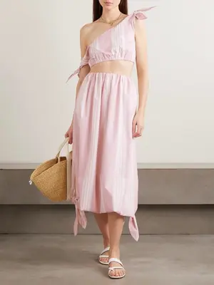 Posse Rosie Striped Midi Skirt - Pink