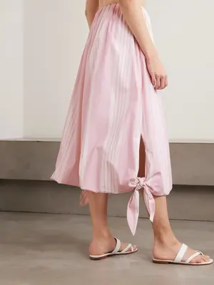 Posse Rosie Striped Midi Skirt - Pink