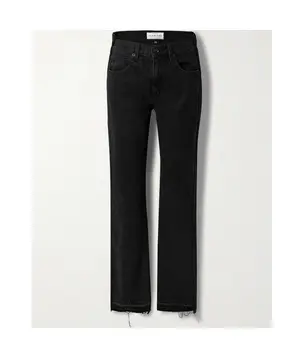 SLVRLAKE Slvrlake London Paneled Straight-Leg Jeans Black