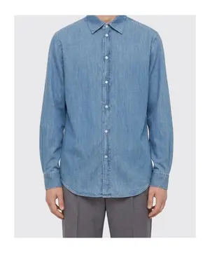 JIL SANDER Treated Denim Shirt - Blue