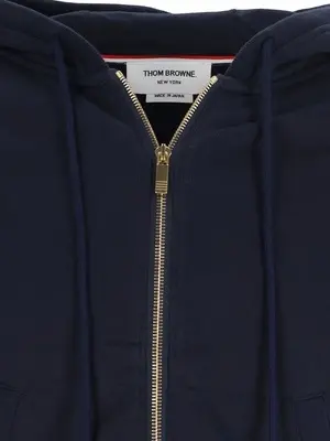 Thom Browne Engineered 4-bar Zip-up Hoodie - Black