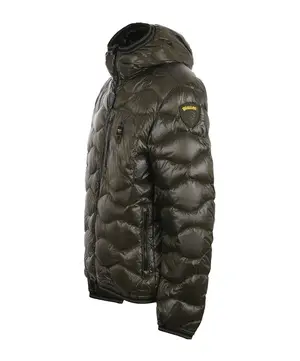 BLAUER. Hooded Puffer Jacket With Zipper Closure - Black