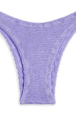 REINA OLGA Ginny Textured Bikini Bottoms - Blue