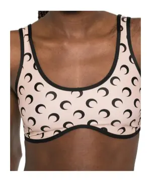 MARINE SERRE Cropped Moon Pattern Tank Top