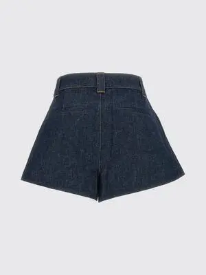 FRAME The Structural Pleated Denim Shorts - Black