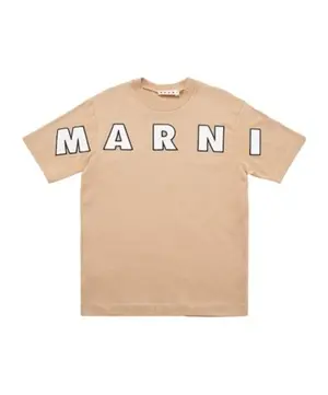 Marni Embroidered Cotton Jersey T-shirt - Nude