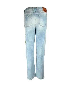 Moschino Printed Straight Tube Jeans