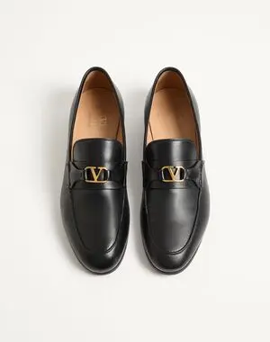 Valentino Garavani Vlogo Signature Slip-on Loafers - Black