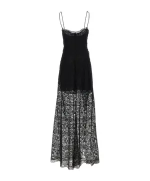 Ermanno Scervino Majolica Draped Lace Maxi Dress