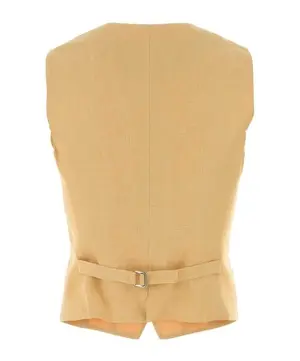 Max Mara Sleeveless V-neck Gilet - Nude