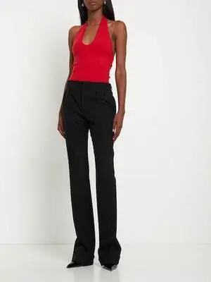 Michael Kors Halterneck Knitted Jumpsuit With Back Closure