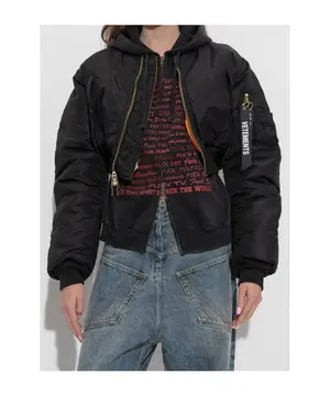 Vetements Cropped Zip-up Bomber Jacket