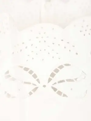 SELF-PORTRAIT Broderie-anglaise Mini Dress - White