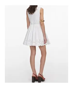 SELF-PORTRAIT Broderie-anglaise Mini Dress - White