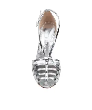FERRAGAMO Metallic Buckled Heeled Sandals