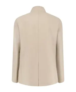 Loro Piana Long Sleeve Casual Jacket With Patch Pockets - Beige