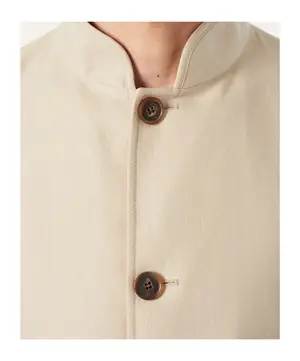 Loro Piana Long Sleeve Casual Jacket With Patch Pockets - Beige
