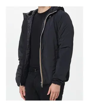 K-WAY Plain Warm Hooded Jacket - Black